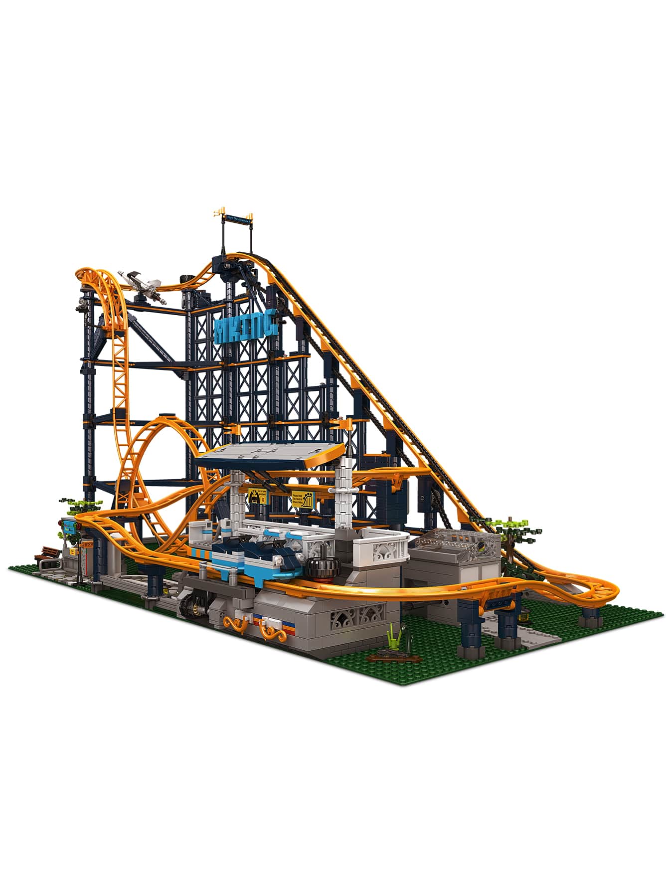 Mould King 11012 Loop Roller Coaster Building Set, Model Building Kit ...