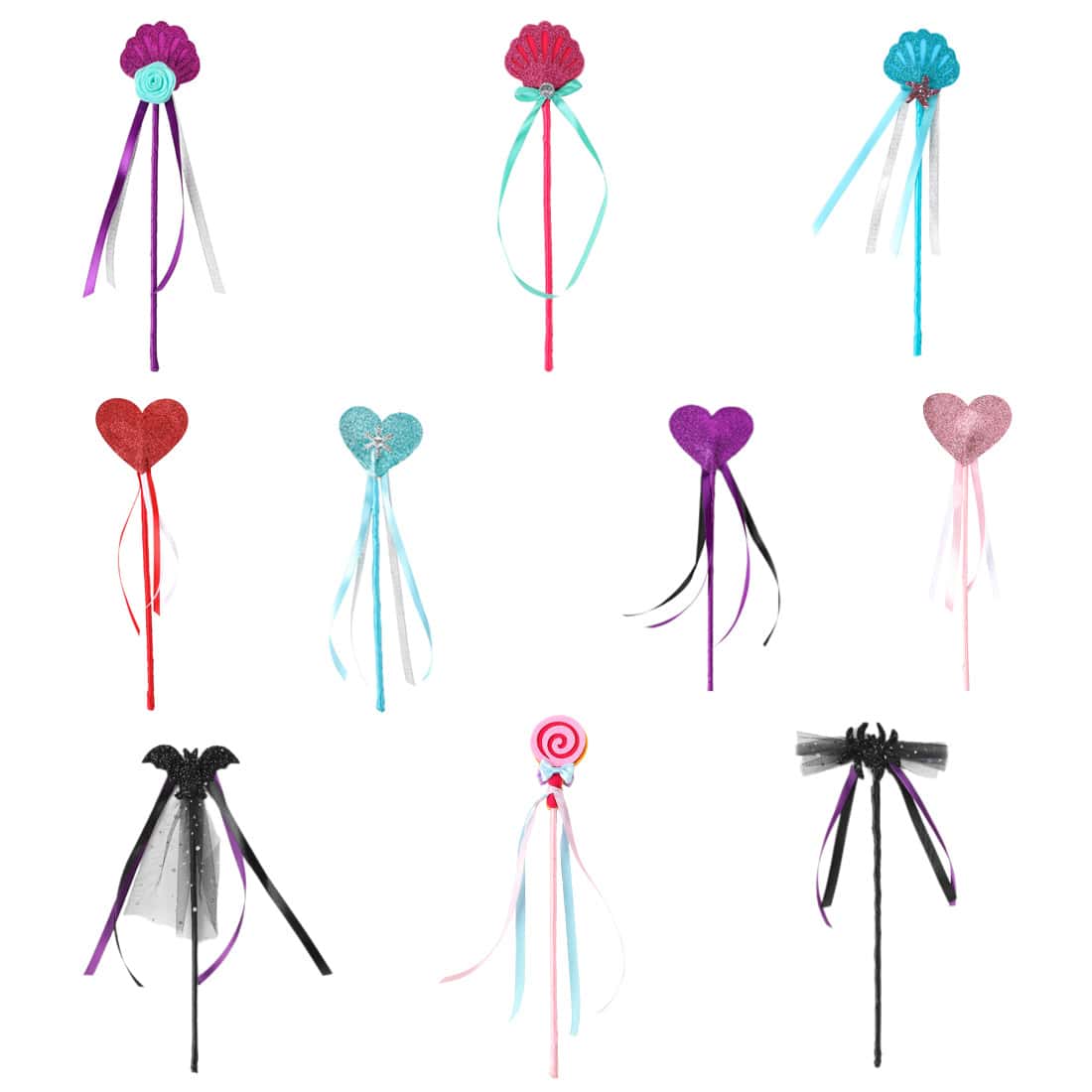 Heart-shaped Ribbon Magic Wand, Cartoon Fairy Wand, Lovely Performance ...