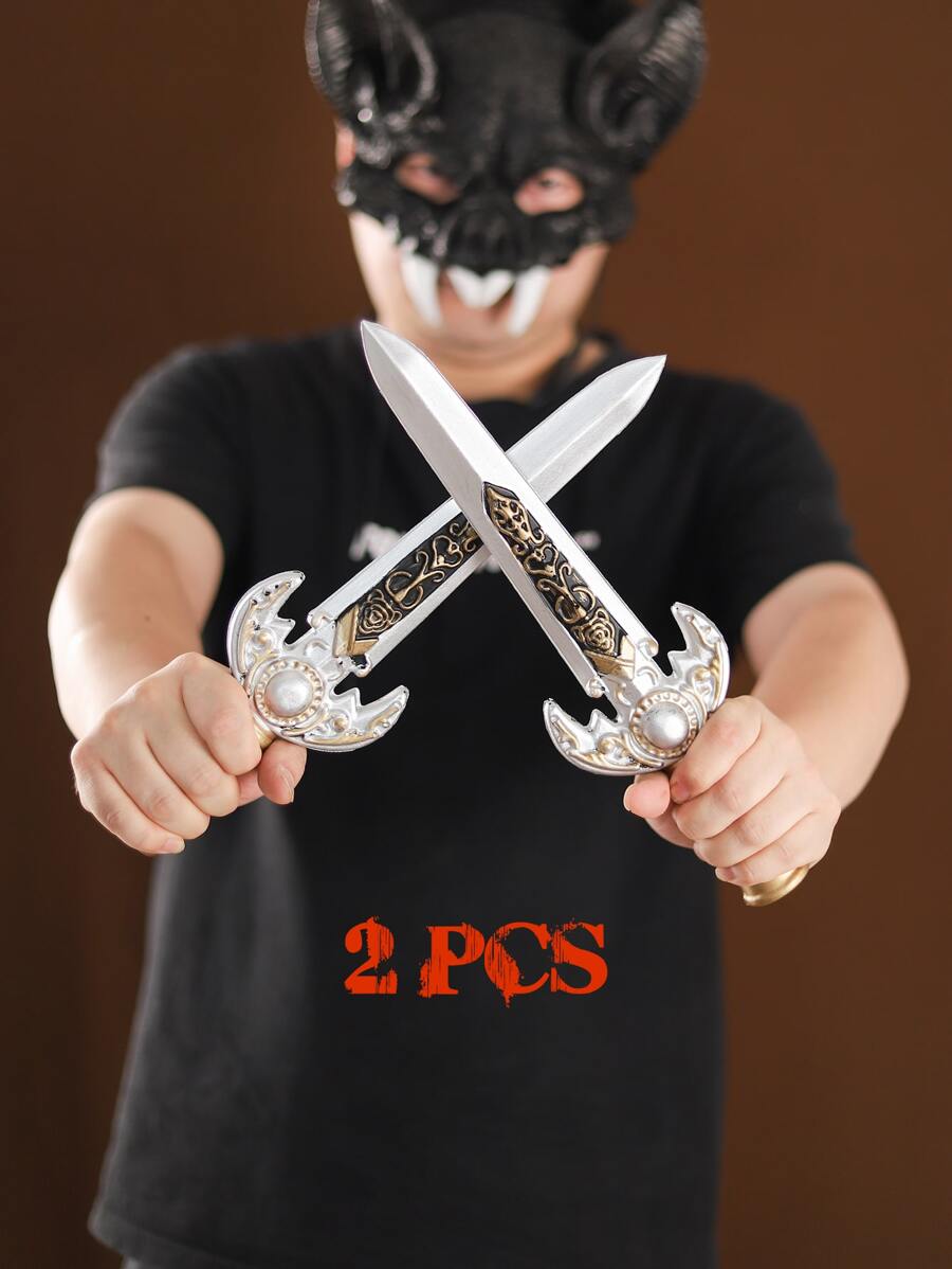 2pcs/set Short Sword & Dagger Toy Props With Realistic Design, Perfect ...