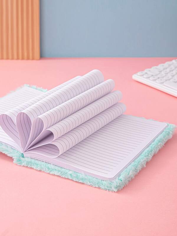 1pc Plush Notebook A4 Size Color Changing Student Diary Journal High ...