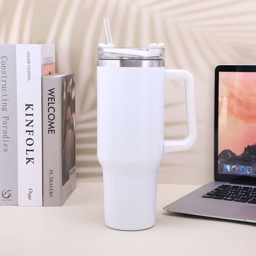 1pc White 40oz/1200ml,Stainless Steel Vacuum Insulated Cup, Stainless ...