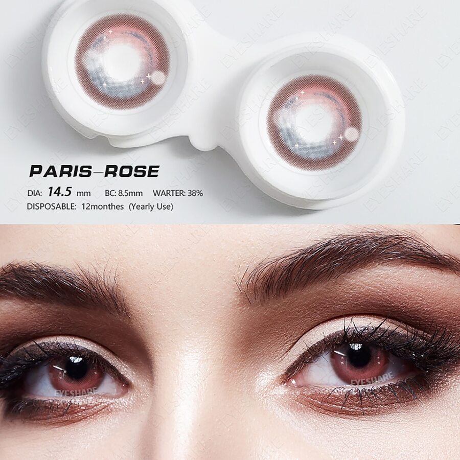 Red Rose Rome Violet Colored Contact Lenses Yearly Use 14.5mm | SHEIN UK