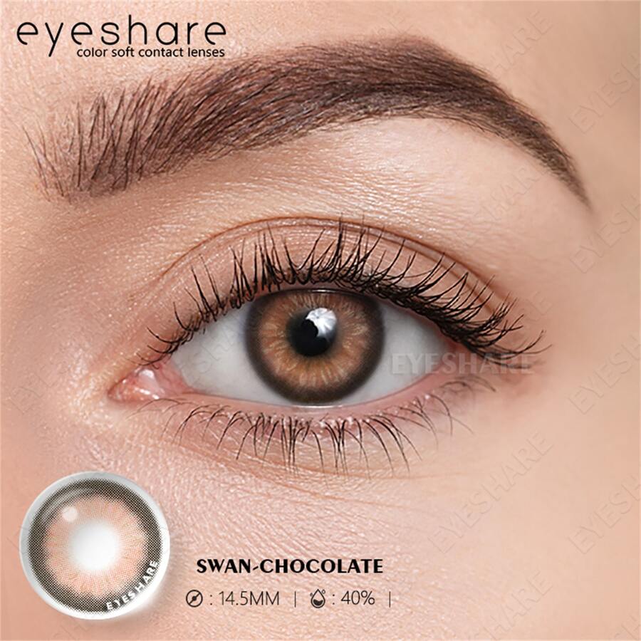 EYESHARE Enlarge Eye Color Contact Lenses 1 Pair SWAN Eye Lens Annual ...
