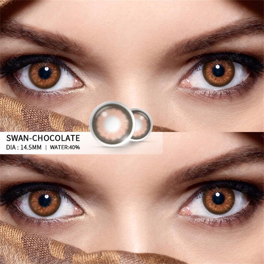 EYESHARE Enlarge Eye Color Contact Lenses 1 Pair SWAN Eye Lens Annual ...