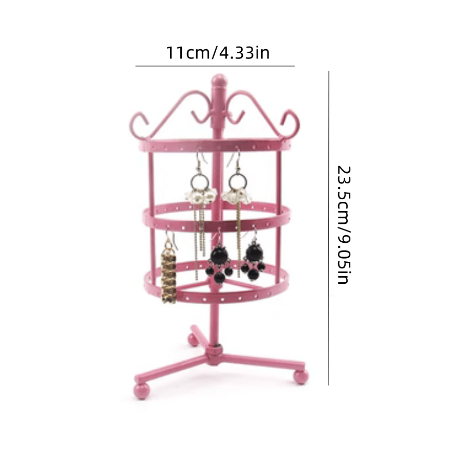 1pc Rotating Iron Earring Display Holder In Rose Red | SHEIN USA