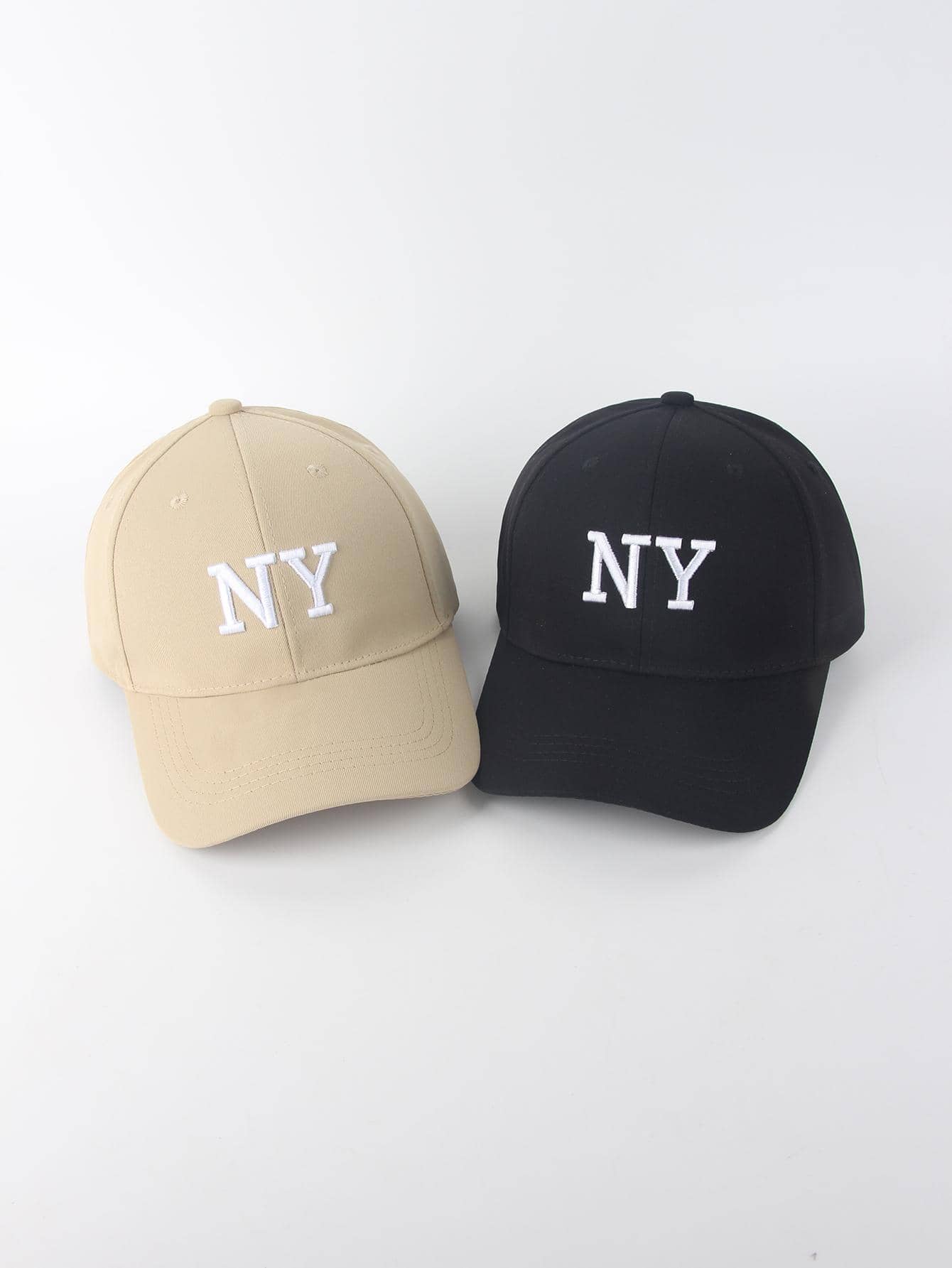 2pcs Ladies' Fashionable Embroidered Ny Baseball Cap Adjustable Outdoor ...