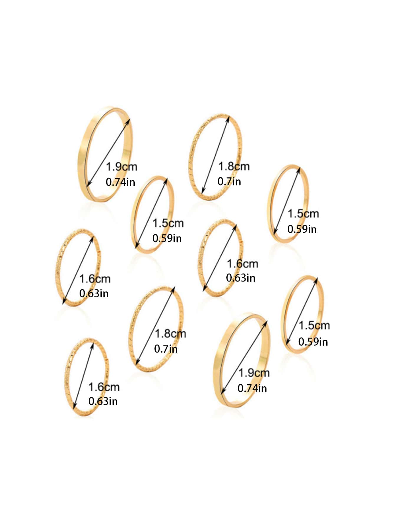 10pcs Simple & Personalized Thin Knuckle & Joint & Index Finger Rings ...