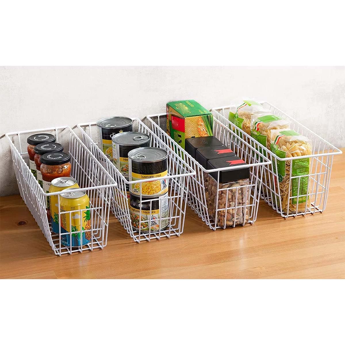 Freezer Baskets, Set of 4 Farmhouse Metal Wire Basket Freezer Storage ...