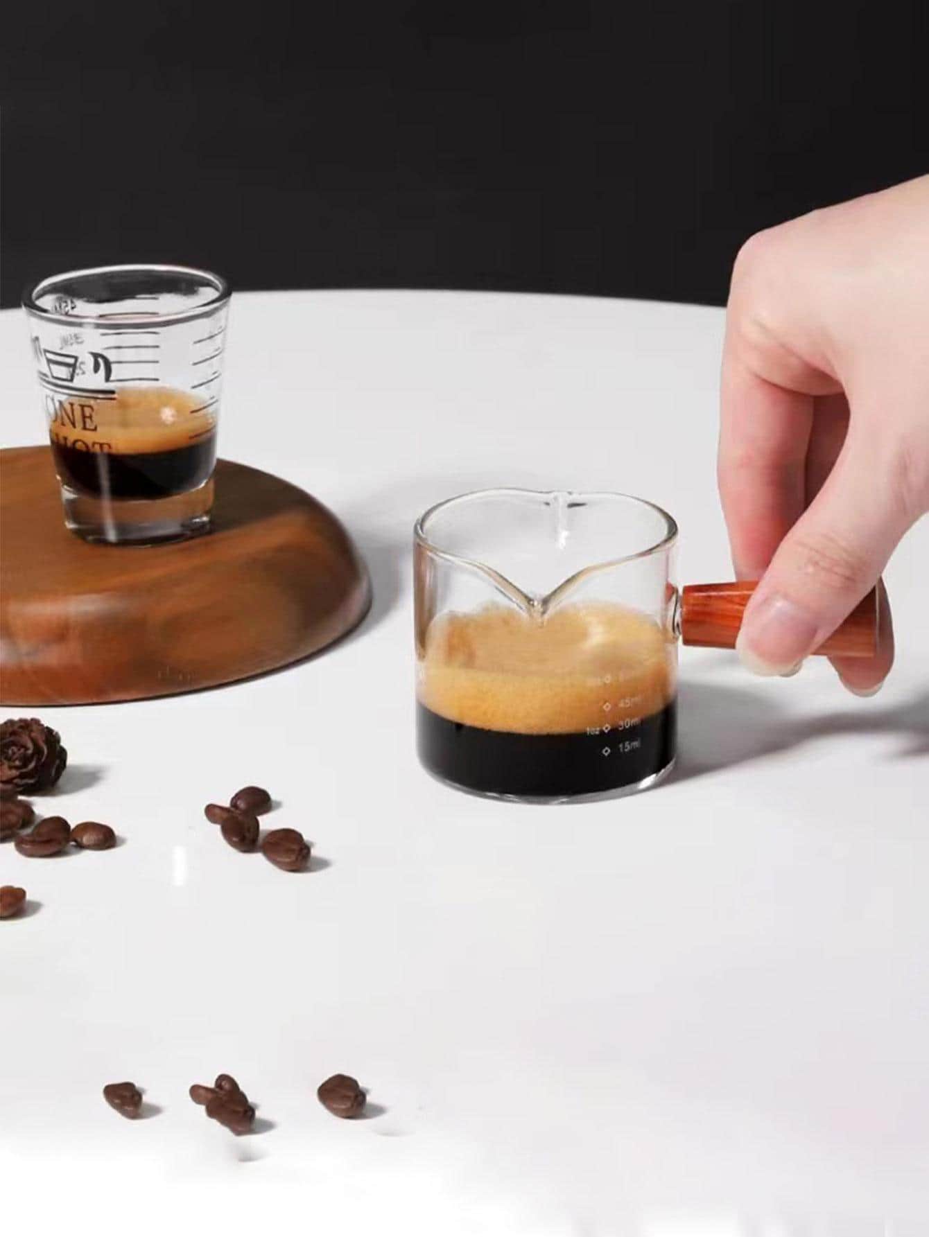 Glass Coffee Measuring Cup With Scale Marks, Italian Kawada Espresso ...