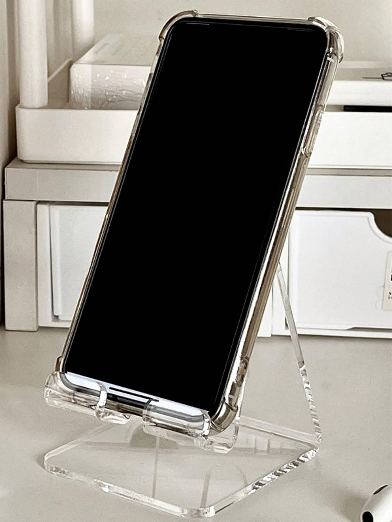 1pc Acrylic Telephone Stand For Home Office, Pc Monitor Riser ...