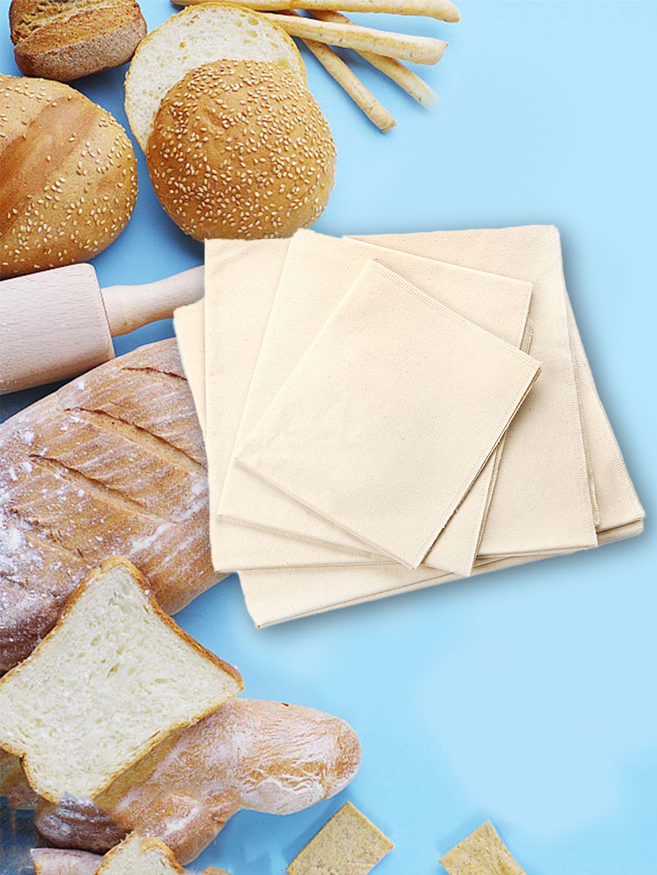 1pc Professional Bakers Couche, Heavy Duty Linen Pastry Proofing Cloth ...