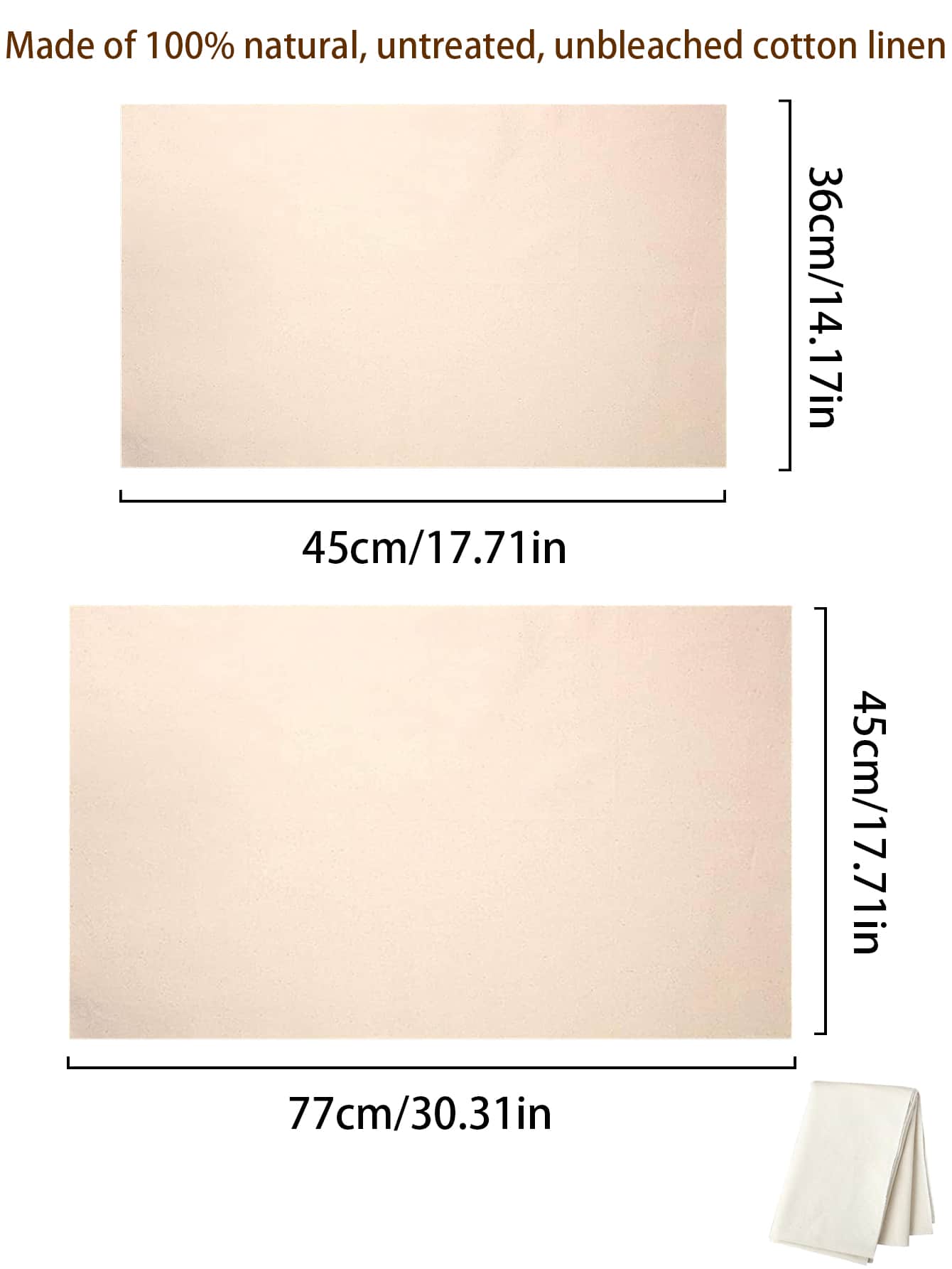 1pc Professional Bakers Couche, Heavy Duty Linen Pastry Proofing Cloth ...