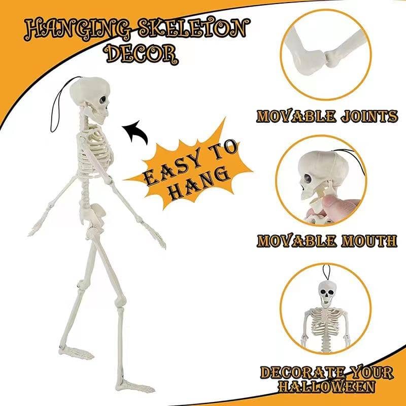 Skull Decor, Fully Articulated & Lifelike Plastic Human Skeleton Toy ...
