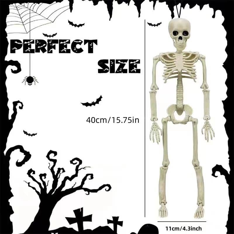 Skull Decor, Fully Articulated & Lifelike Plastic Human Skeleton Toy ...