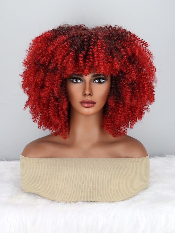 Red Afro Wig