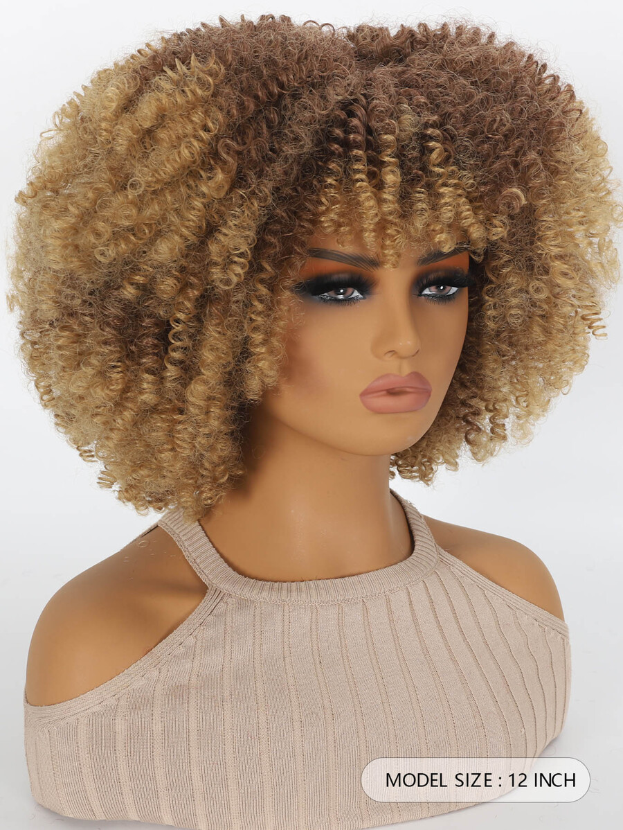 short wigs for human hair fluffy hair 12 inch synthetic fibre hair ...