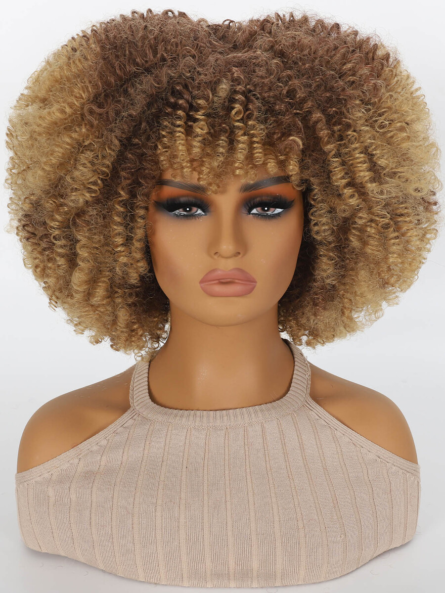 short wigs for human hair fluffy hair 12 inch synthetic fibre hair ...