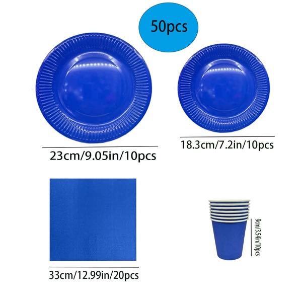50pcs Birthday Party Package Including Paper Plates, Napkins, And Cups ...