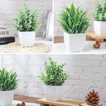 2pcs Artificial Plants, Fake Plants Mini Artificial Potted Plants For ...