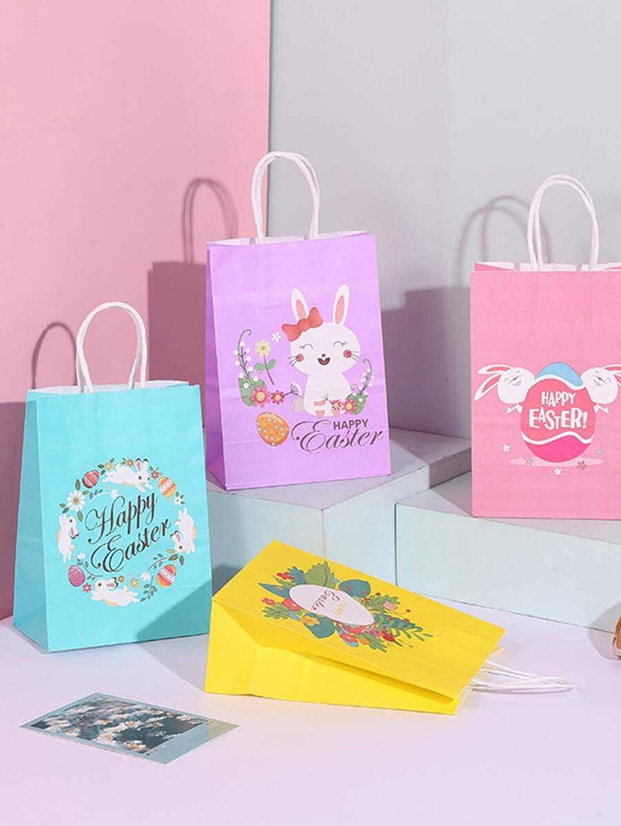 1pc Cartoon Cute Kraft Paper Bag Easter Gift Bag Candy Bag | SHEIN USA