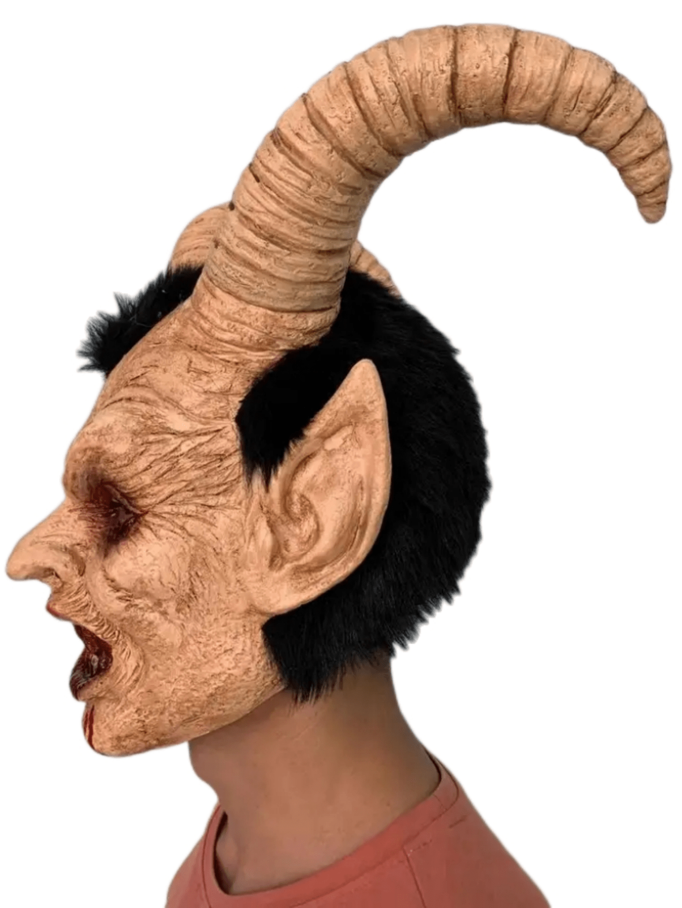 Men's Krampus Mask Creepy Elegant Devil Latex Costume Mask Cosplay ...