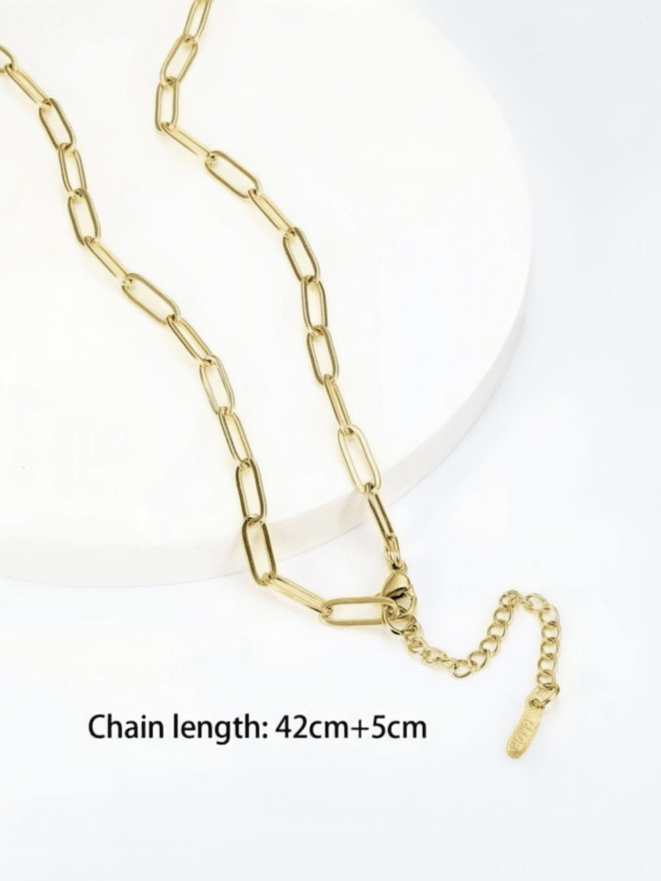 Paperclip Square Chain Necklace New Year's Eve Niche Men's and Women's ...