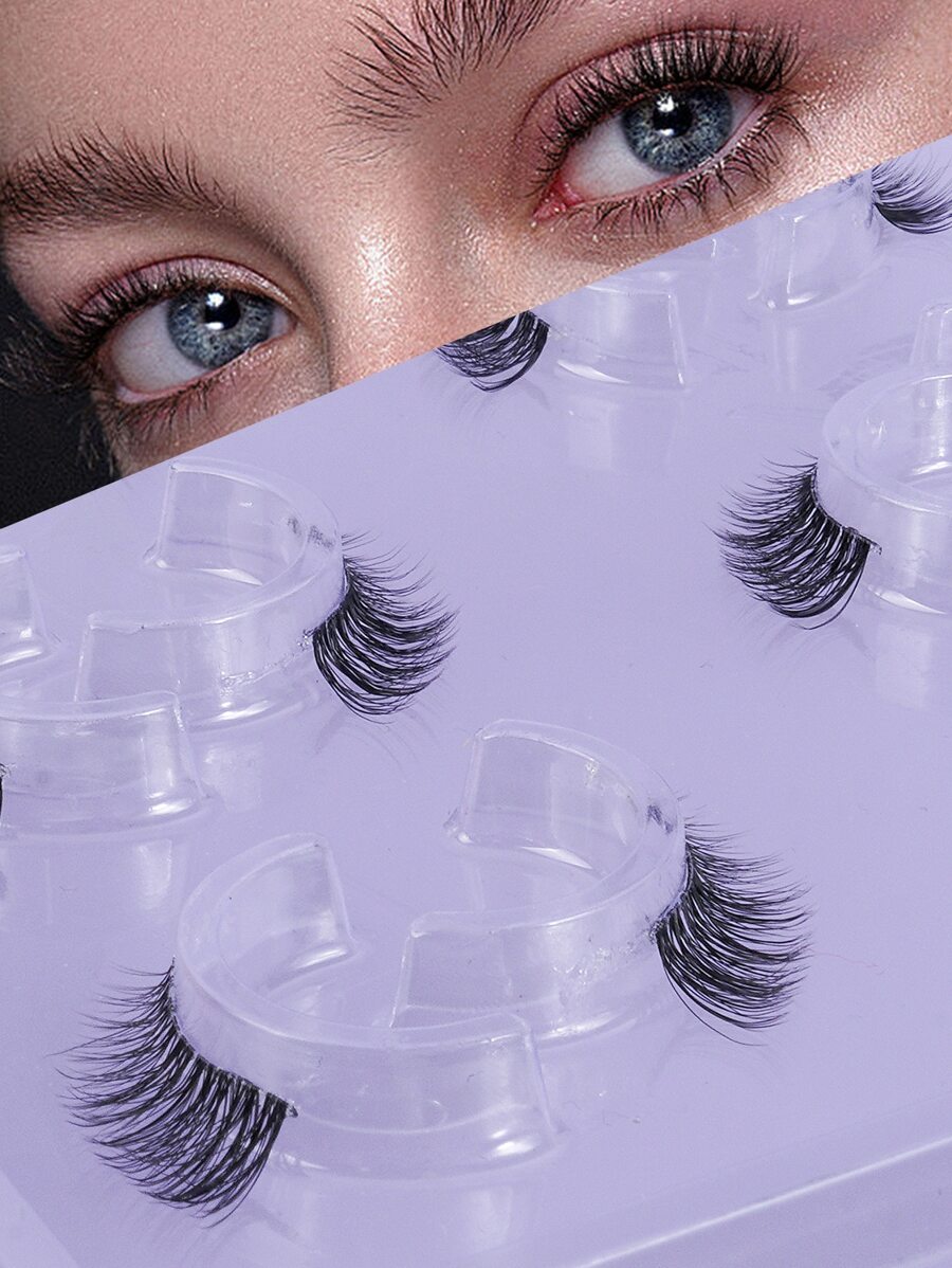 MAGEFY 6 Pairs Of Half Eye Natural Full False Eyelashes,Fluffy Slim For ...