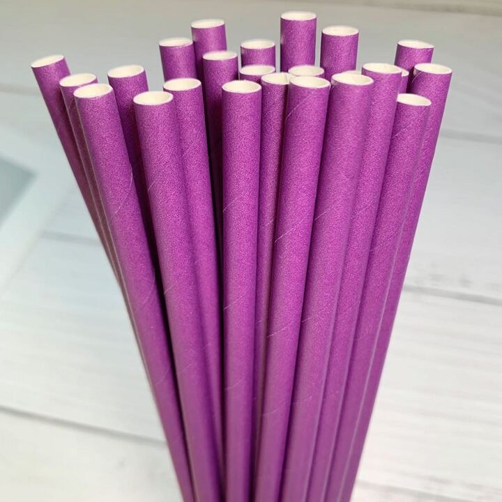 Purple Paper Straws