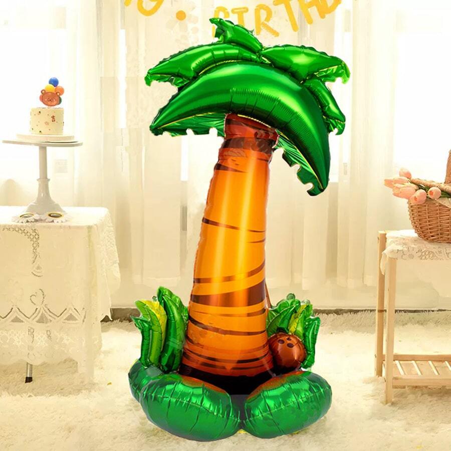 1set 42-inch Vertical Coconut Tree Aluminum Film Balloon For Summer ...