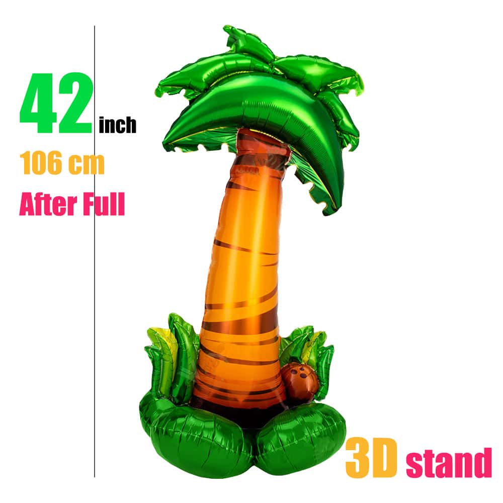 1set 42-inch Vertical Coconut Tree Aluminum Film Balloon For Summer ...