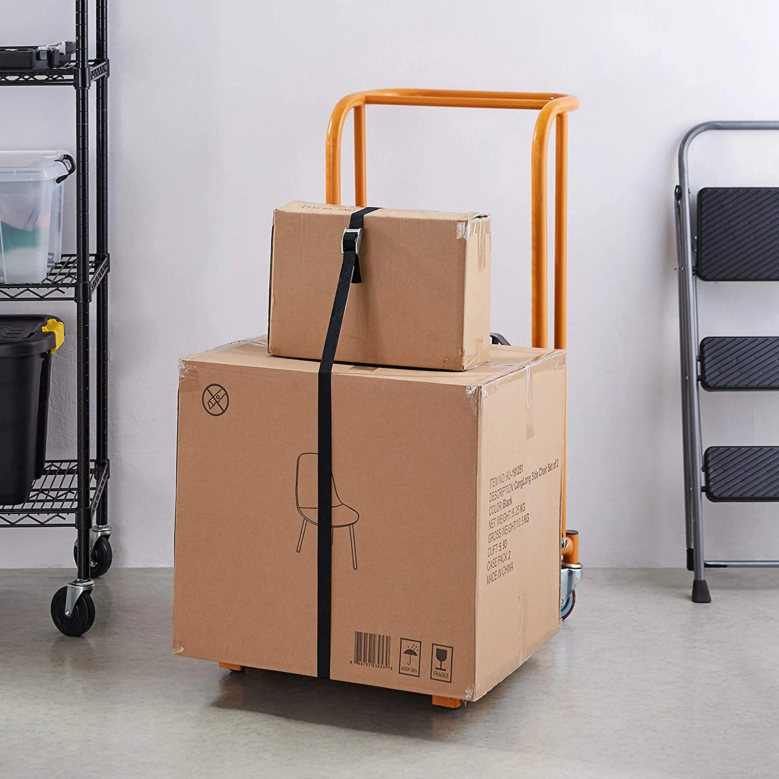 8 Piece Lashing Strap, Fastening Strap, Tensioning Straps with Clamping ...