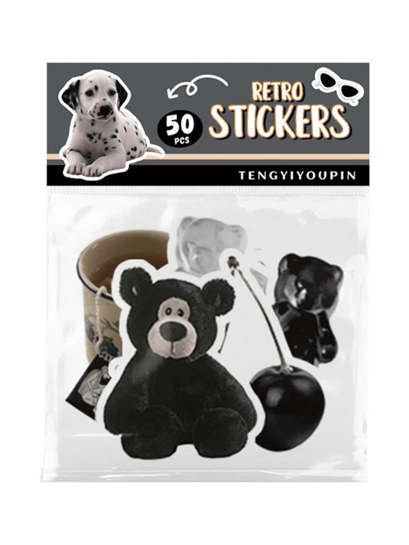 50pcs Cute Dopamine Bear Stickers | SHEIN USA