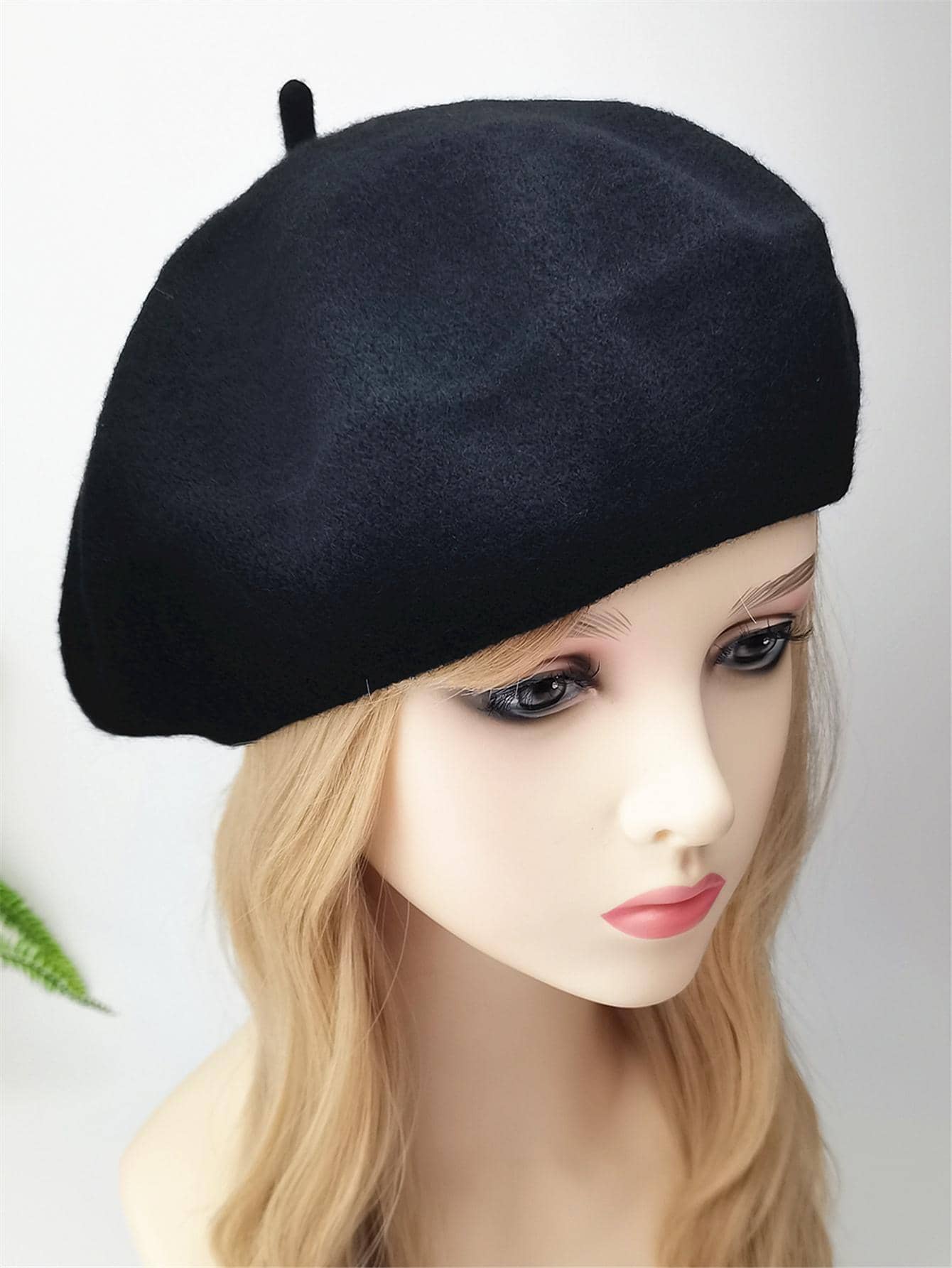 1 pieza boina tejida de moda para mujer con estilo vintage y unicolor ...