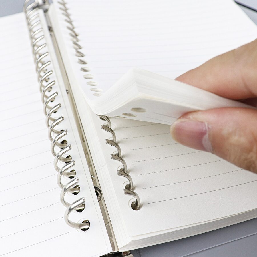 1set White English Style B5 Loose-leaf Notebook With Replaceable Core ...