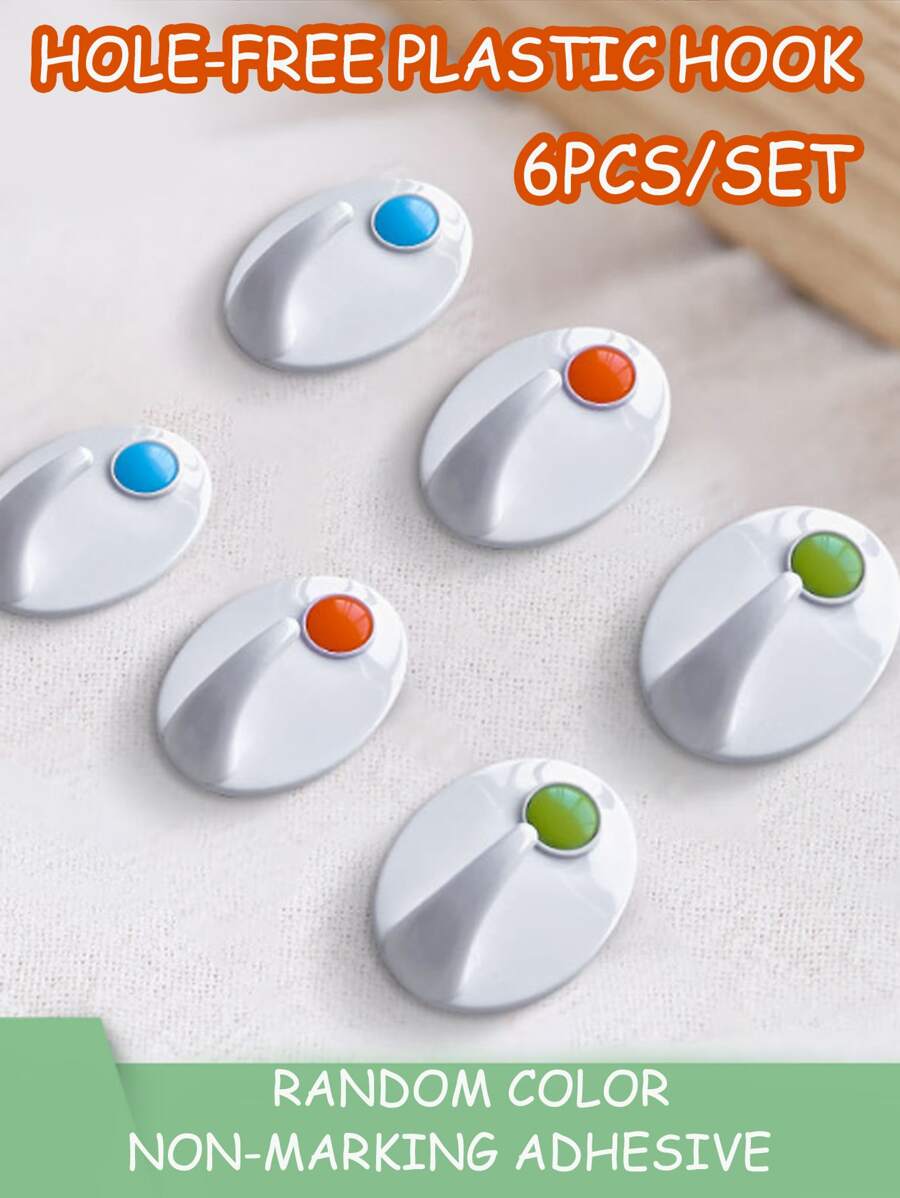 6pcs/set Razor Holder Shaver Hook Hanger Stand Self Adhesive Stainless ...