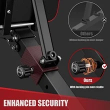 GIKPAL 7 Positions Adjustable Weight Bench, With Extended Headrest And Leg Extension, Foldable ...