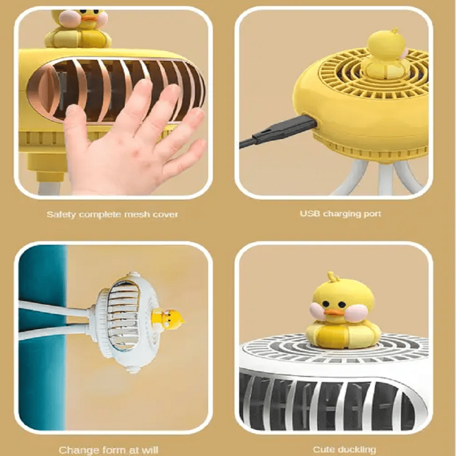 Portable Fan Hand USB Electric Fan Powered Small Folding Rechargeable ...