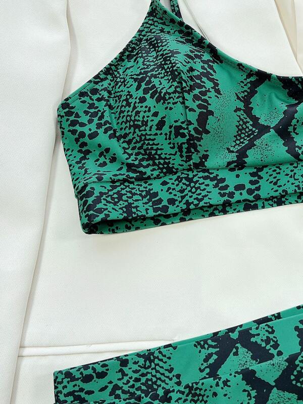 New Sports-style Sexy Snake Skin Print Bikini Swimsuit For Beach ...
