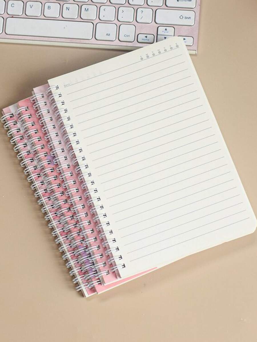 1 Pièce Mignon Calepin À Spirale De Format A5 Avec Lignes Horizontales ...