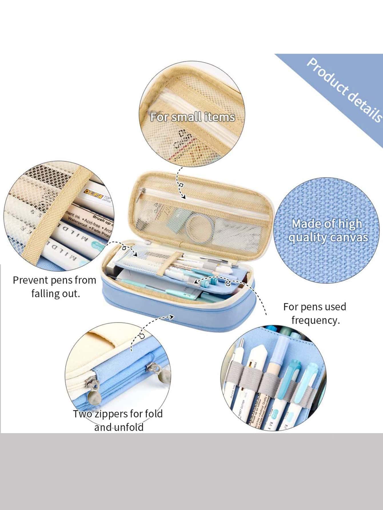 Kawaii Pencil Case Large Capacity Pencil Bag Pouch Holder Box For Girls ...