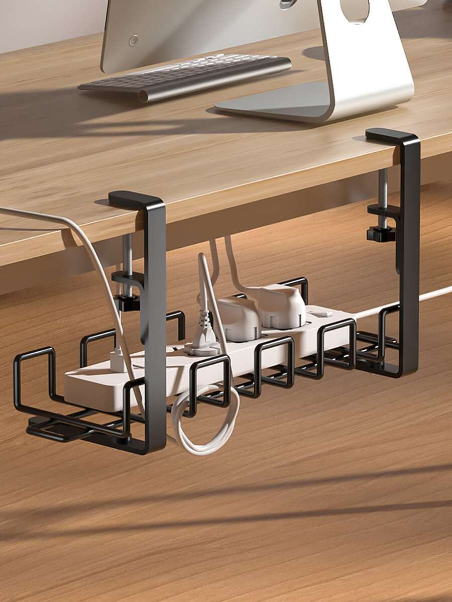 1pc Desktop Cable Management Rack With Hanging Basket For Power Strip ...