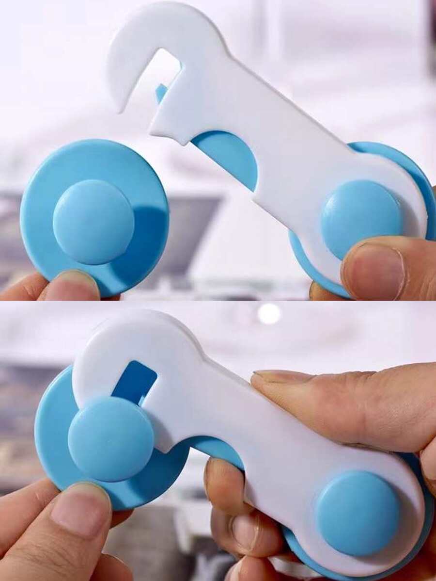 4pcs Abs Multi-functional Safety Protective Locks - For Cabinets, Anti ...