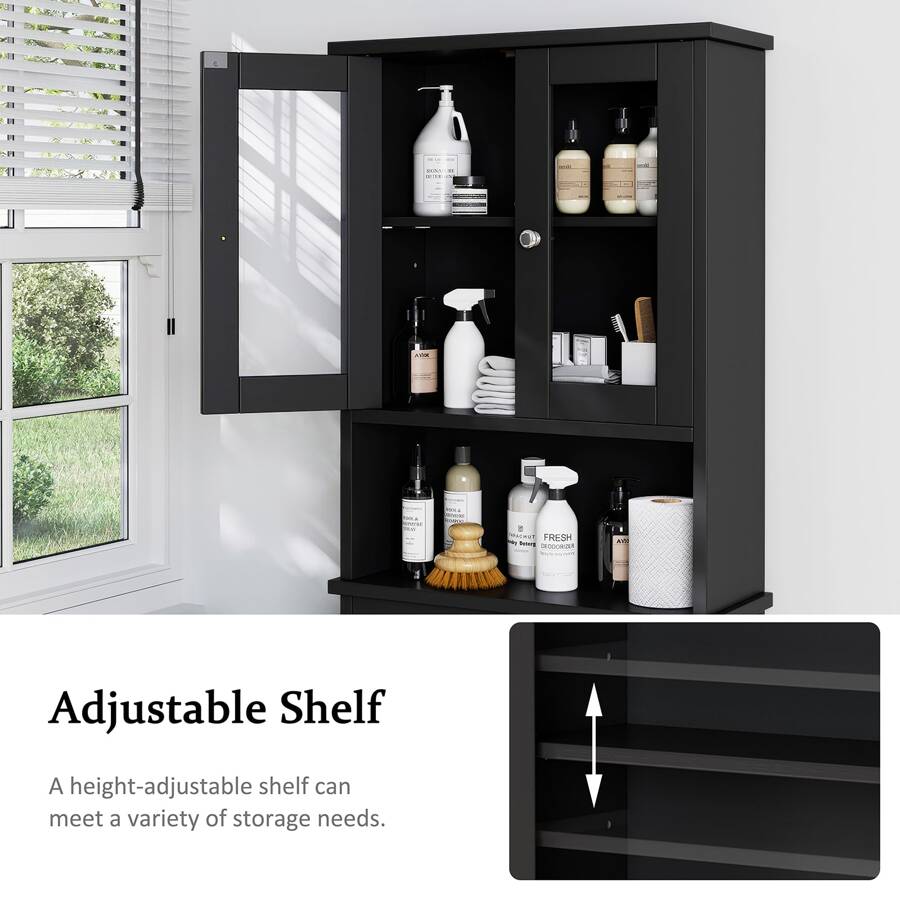 Vongrasig Over The Toilet Storage Cabinet, Bathroom Shelf Organizer ...