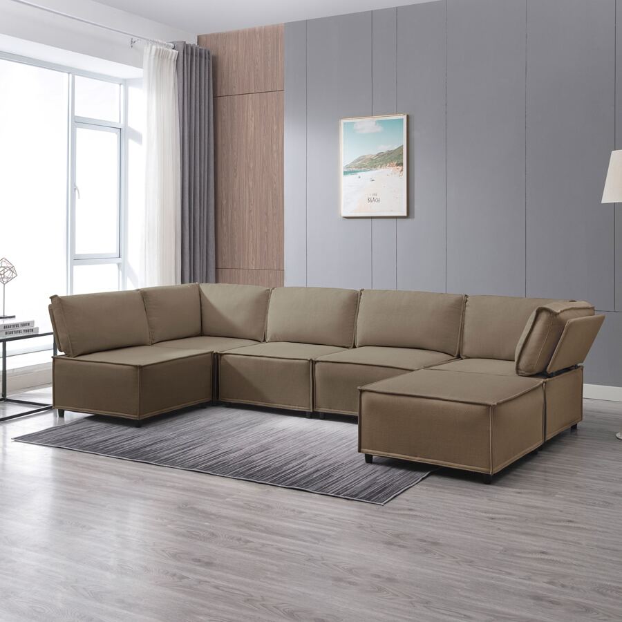 Mjkone Convertible Sectional Sofa U L Shaped Modular Oversized Couch