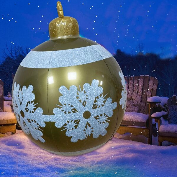 Christmas Ball Outdoor Decorations Extra Large PVC Balls with Joy Tree ...