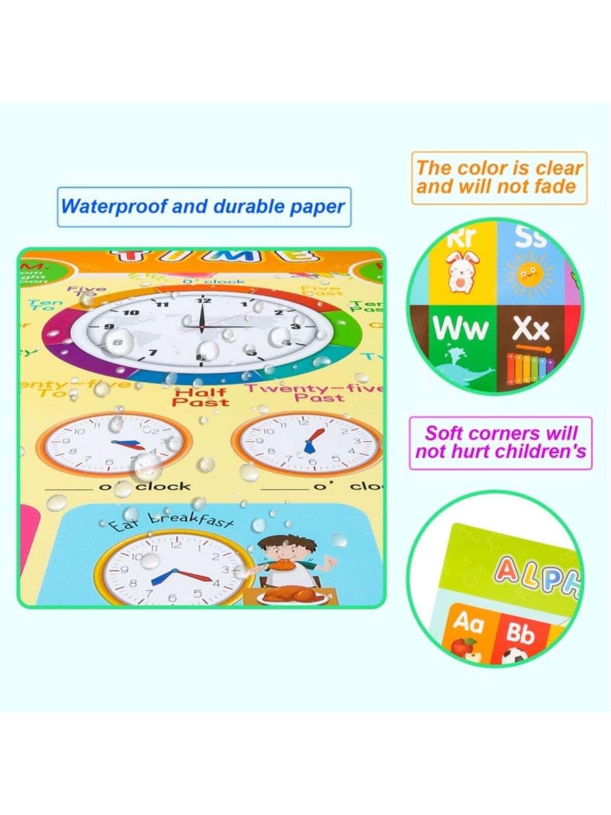 16 hojas Cartel de pared para niños, carteles educativos de aprendizaje ...