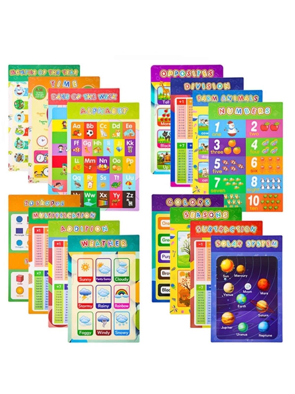 16 ark Barnväggdiagram Matematik Pedagogiskt lärande Affischdiagram ...