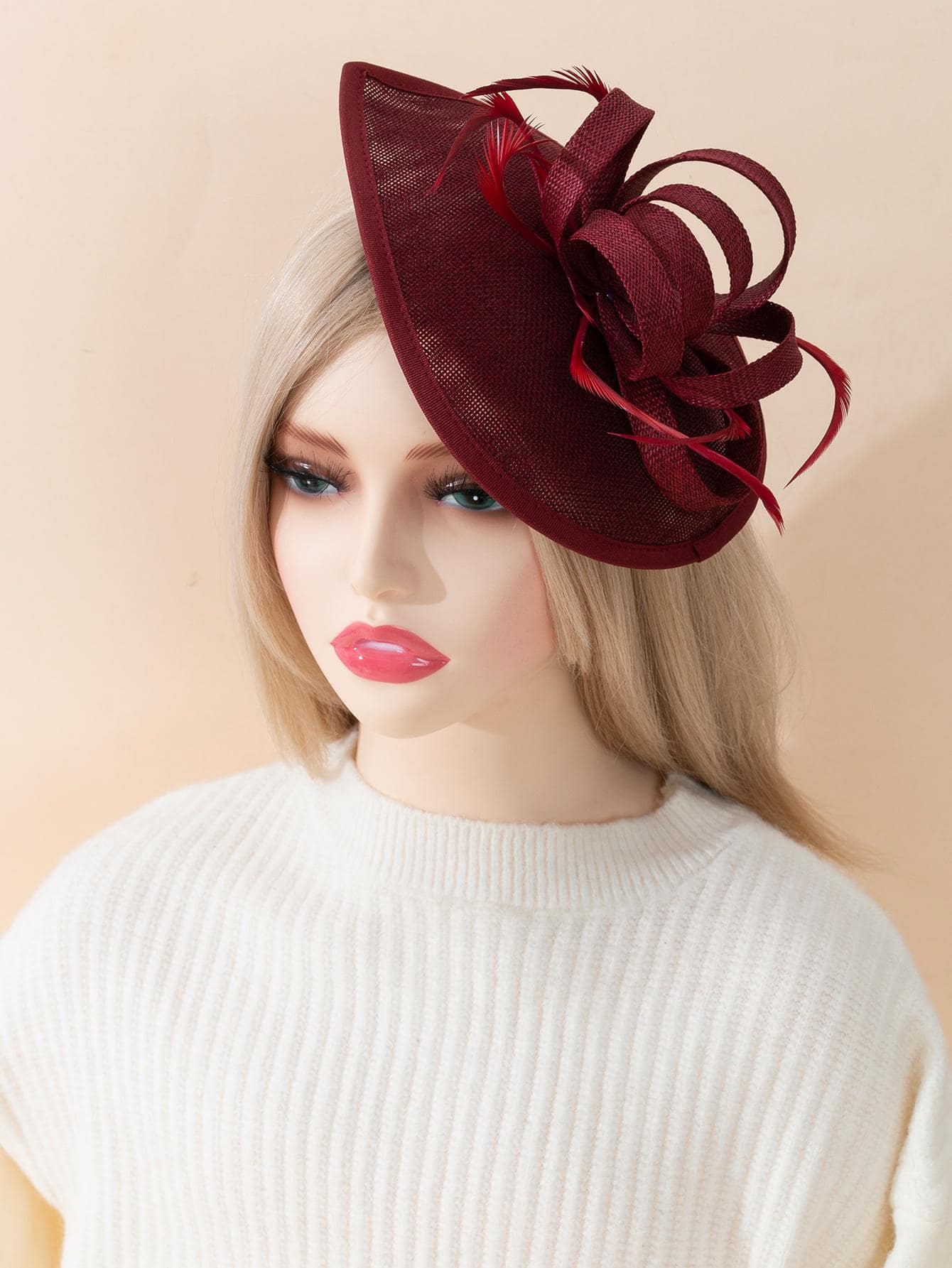 1pc Noble & Fashionable Drip Shape And Thin Ribbon Red Color Festival ...