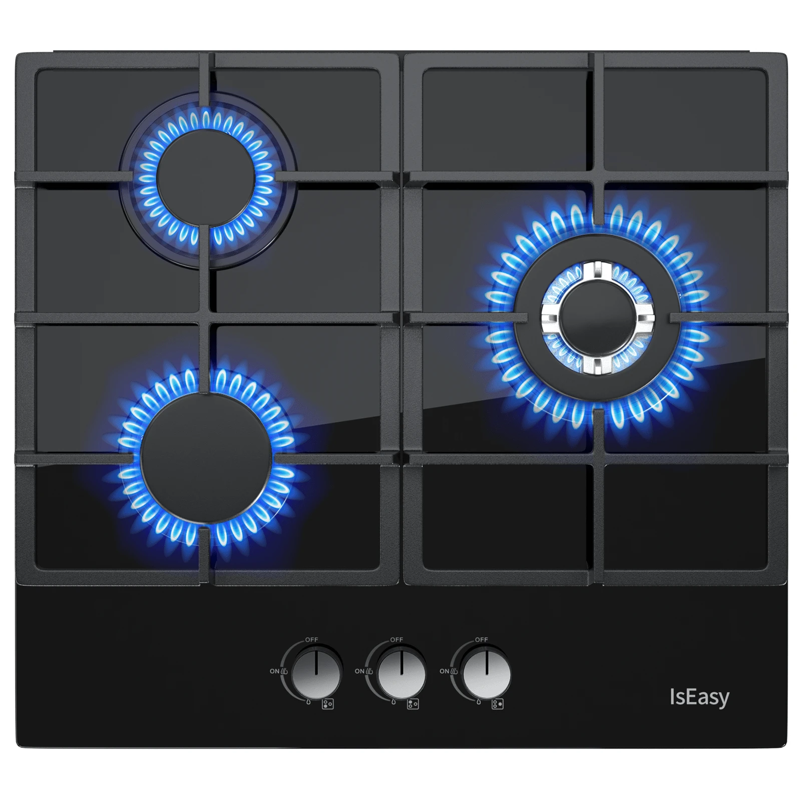 24" Built-in Gas Cooktop, 3 Burner Gas Stovetop, 24 Inch NG/LPG ...