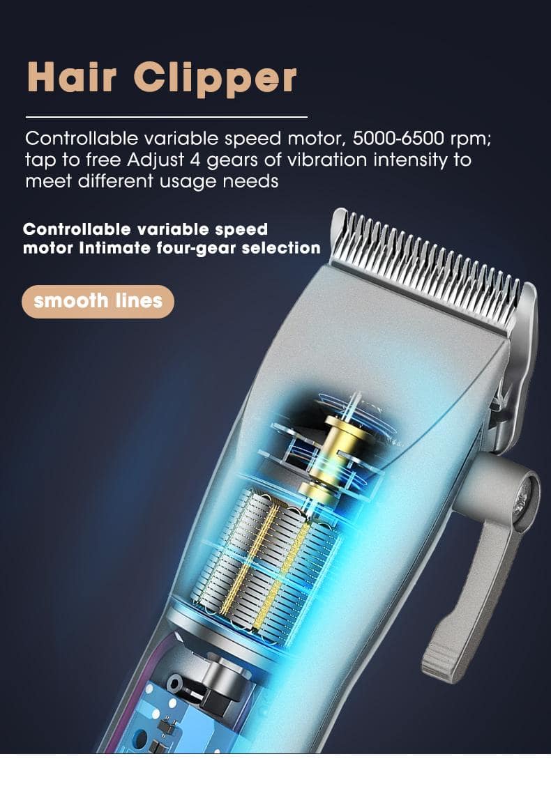 Ensemble De Tondeuses À Cheveux Haute Performance, Machine De Coupe De Cheveux Sans Fil ...